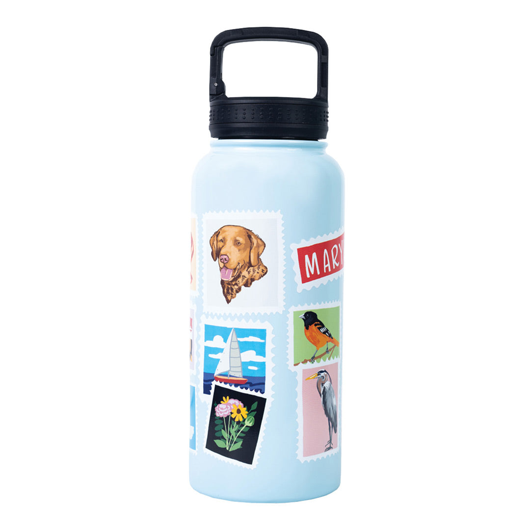 Maryland Stamps Water Bottle – Maryland My Maryland